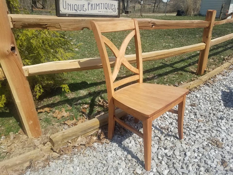 RUSTIC CHAIR Beautiful Wood Malaysian Oak Custom Colors Welcome Solid ...