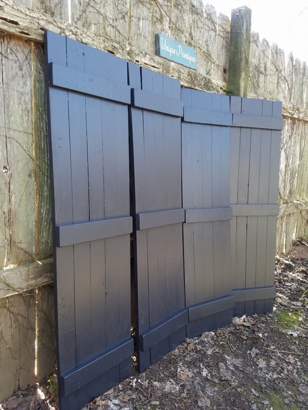 Rustic Wood Shutters Country Barn Display Indoor Outdoor Primitive ...