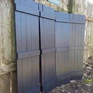 Rustic Wood Shutters Country Barn Display Indoor Outdoor Primitive ...