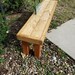 RUSTIC WOOD BENCH Golden Oak Stain Reclaimed Wooden Framed - Etsy