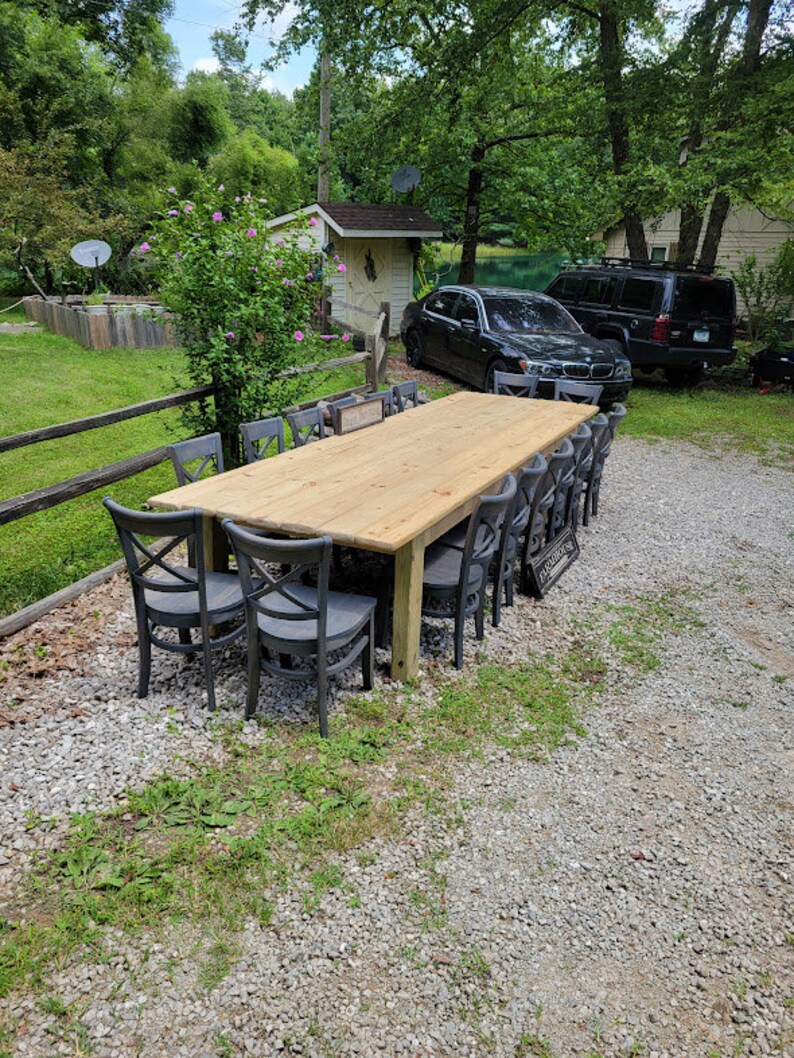 Rustic FARM TABLE 10 Ft 12 14 Foot Set W/you Pick Chairs Farmhouse ...