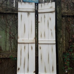 RUSTIC WOOD SHUTTERS 5-slat Country Barn Display Indoor Outdoor 12-1 ...