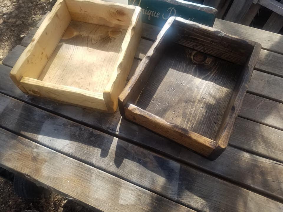 Rustic Reclaimed Wood PAPER TRAY Box Hand Made Home Office | Etsy