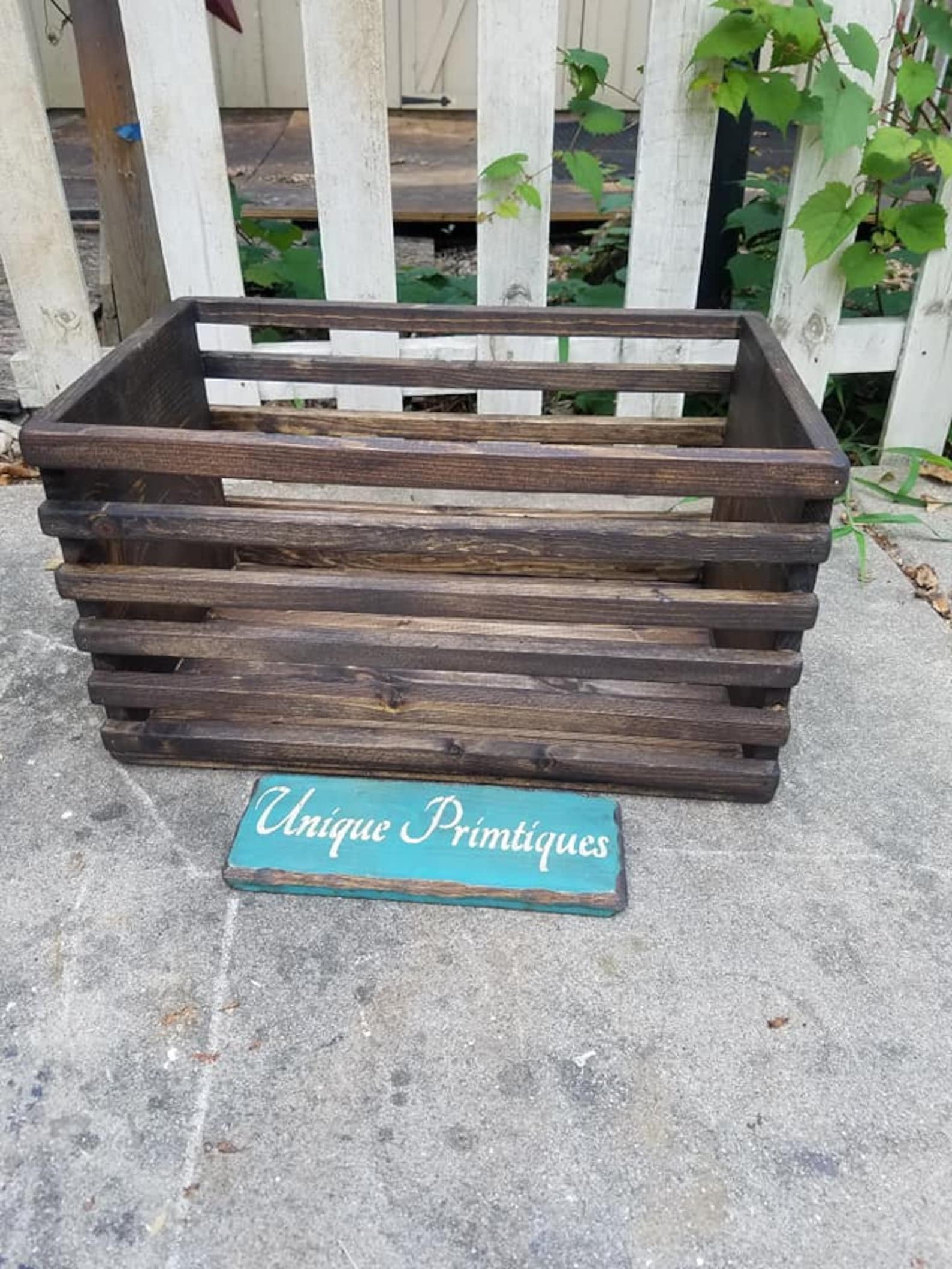 Rustic FARMHOUSE Wood CRATES X3 Reclaimed Wood Bathroom Kitchen Living ...