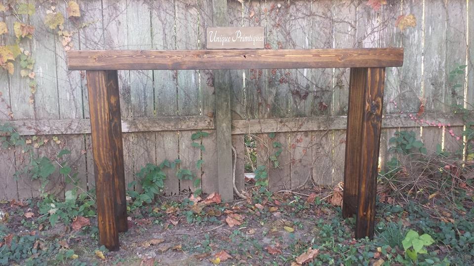 RUSTIC BAR TABLE Console Sofa Tall Reclaimed Wood Dark Walnut Entry ...