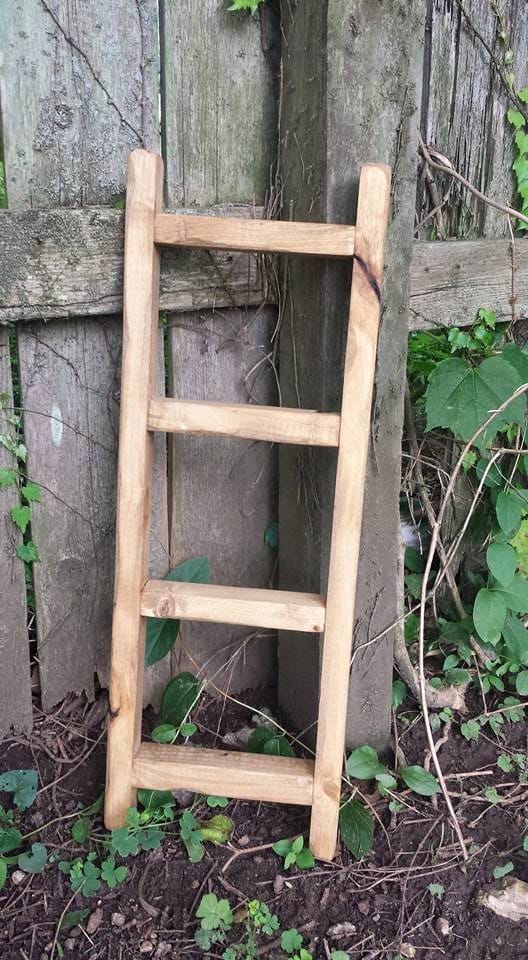 RUSTIC WOOD LADDER Primitive Reclaimed Home Decor Jewelry | Etsy