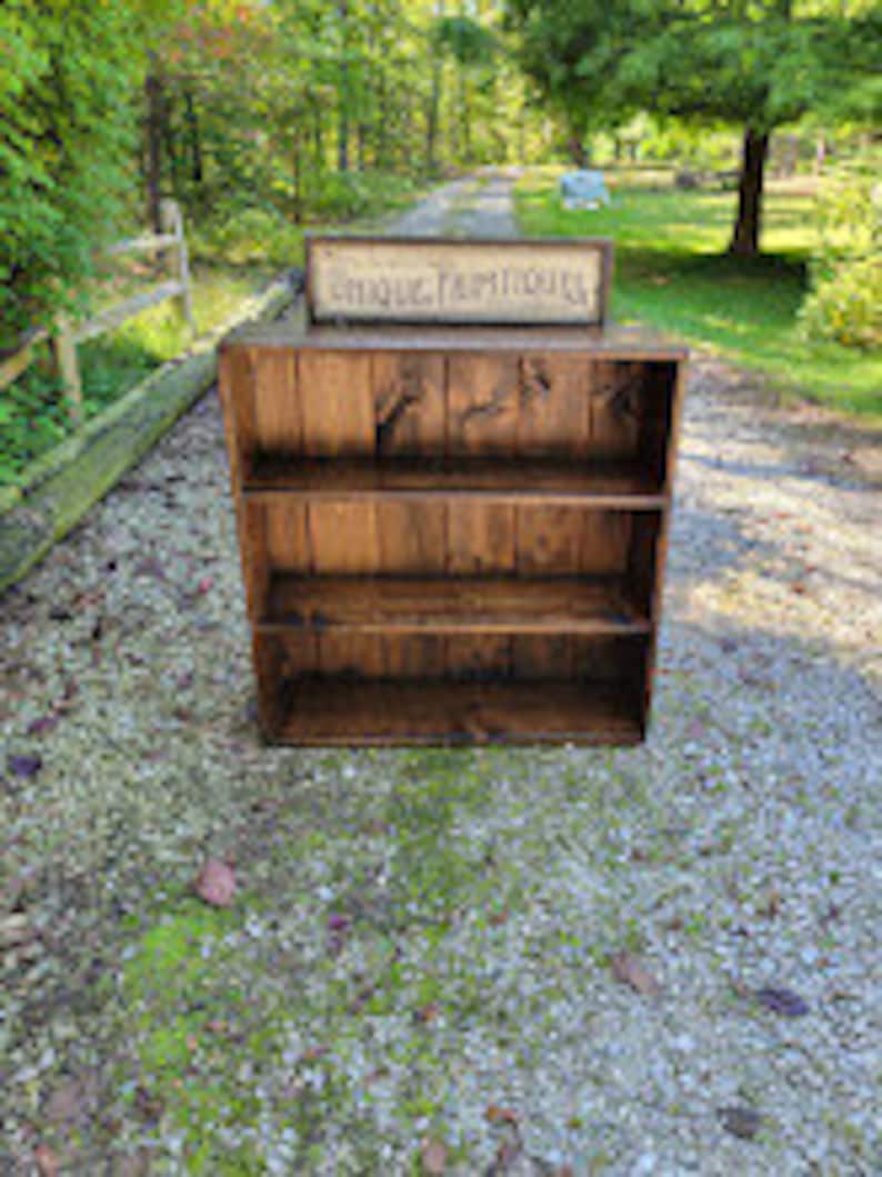 RUSTIC FARMHOUSE BOOKCASE Farm House Country Cabin Shelving Reclaimed ...