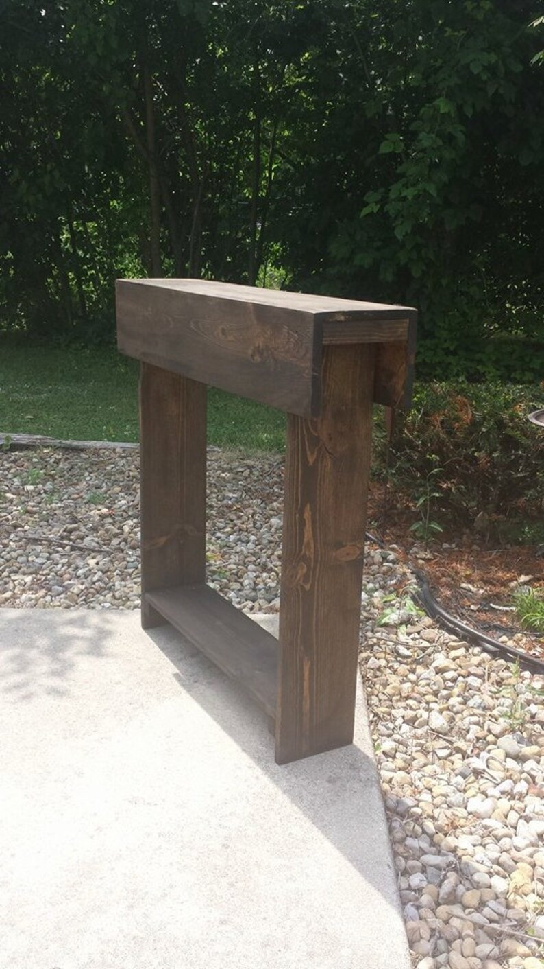 SOFA HALL CONSOLE Entry Accent Table Dark Walnut Stained | Etsy
