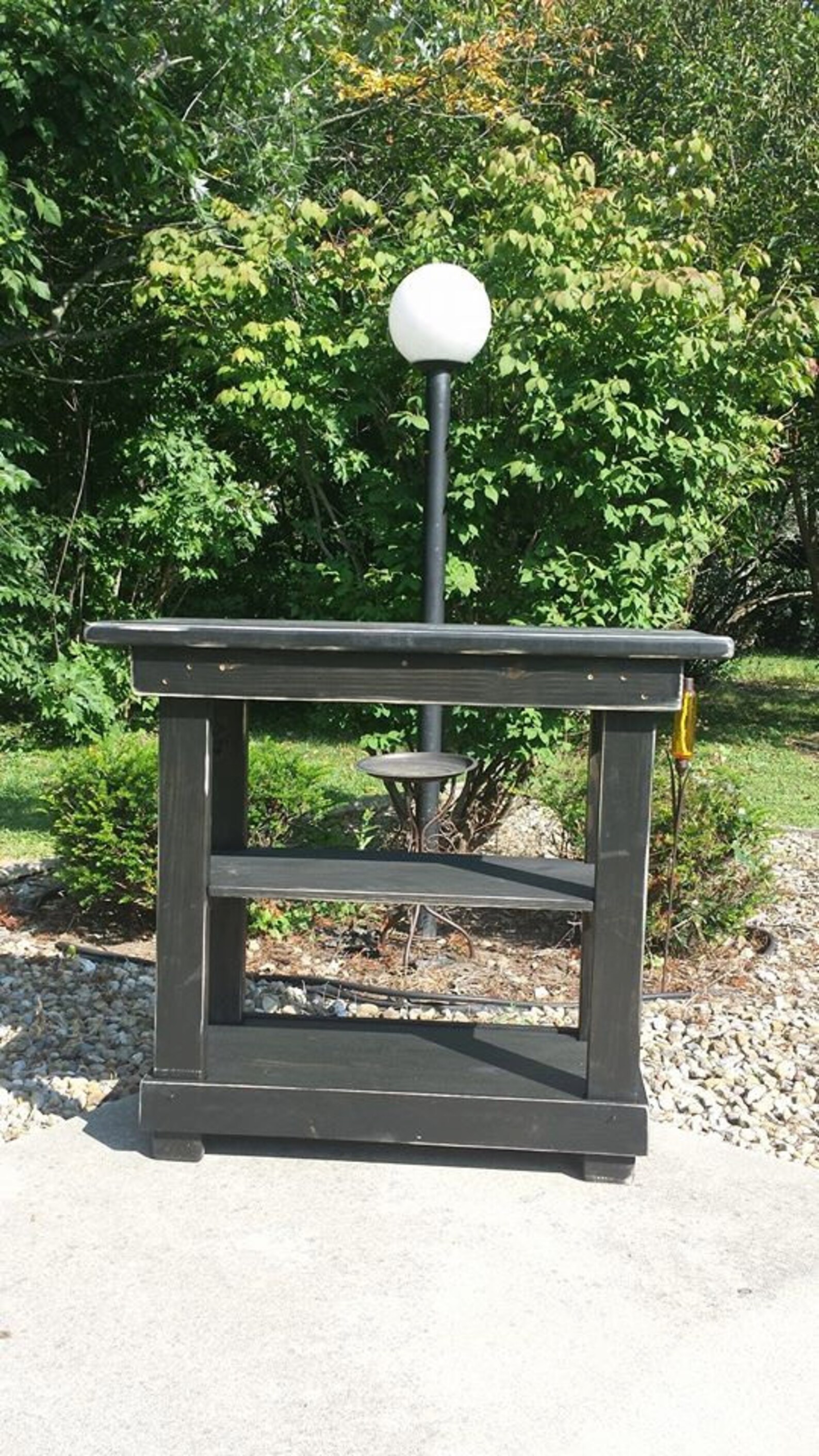 Multi Functional Tall Table Ebony Stained DISTRESSED Black | Etsy