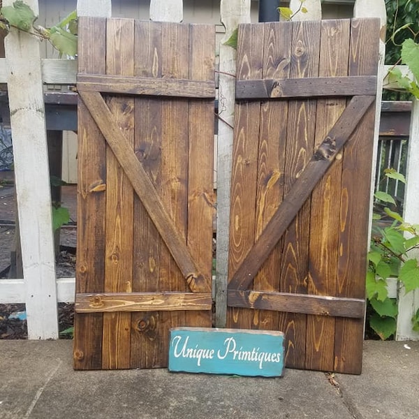 Barn Door Window Shutters - Etsy