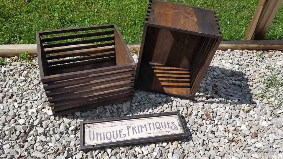 Rustic FARMHOUSE Wood CRATES x2 Reclaimed Wood Bathroom | Etsy