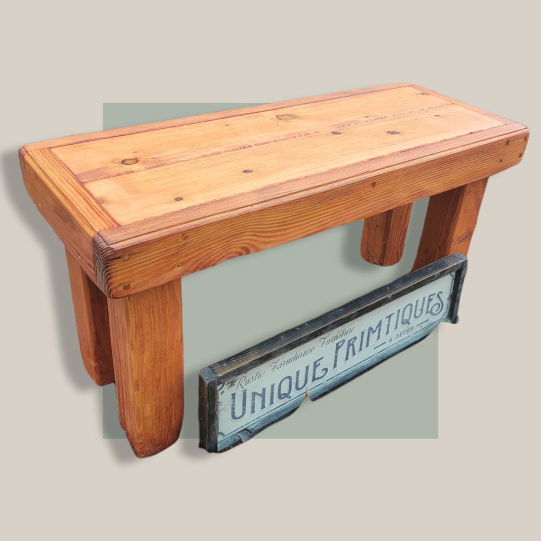 RUSTIC FARMHOUSE BENCH Farm House Indoor Outdoor Kitchen Dining Porch ...