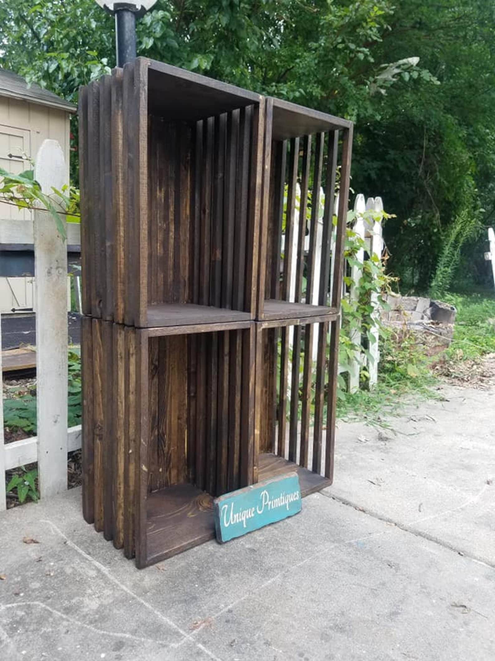 Rustic FARMHOUSE Wood CRATES X3 Reclaimed Wood Bathroom Kitchen Living ...