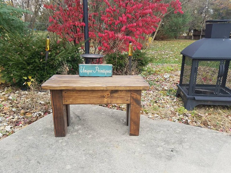RUSTIC FARMHOUSE BENCH Farm House Reclaimed Wood Dark Walnut - Etsy