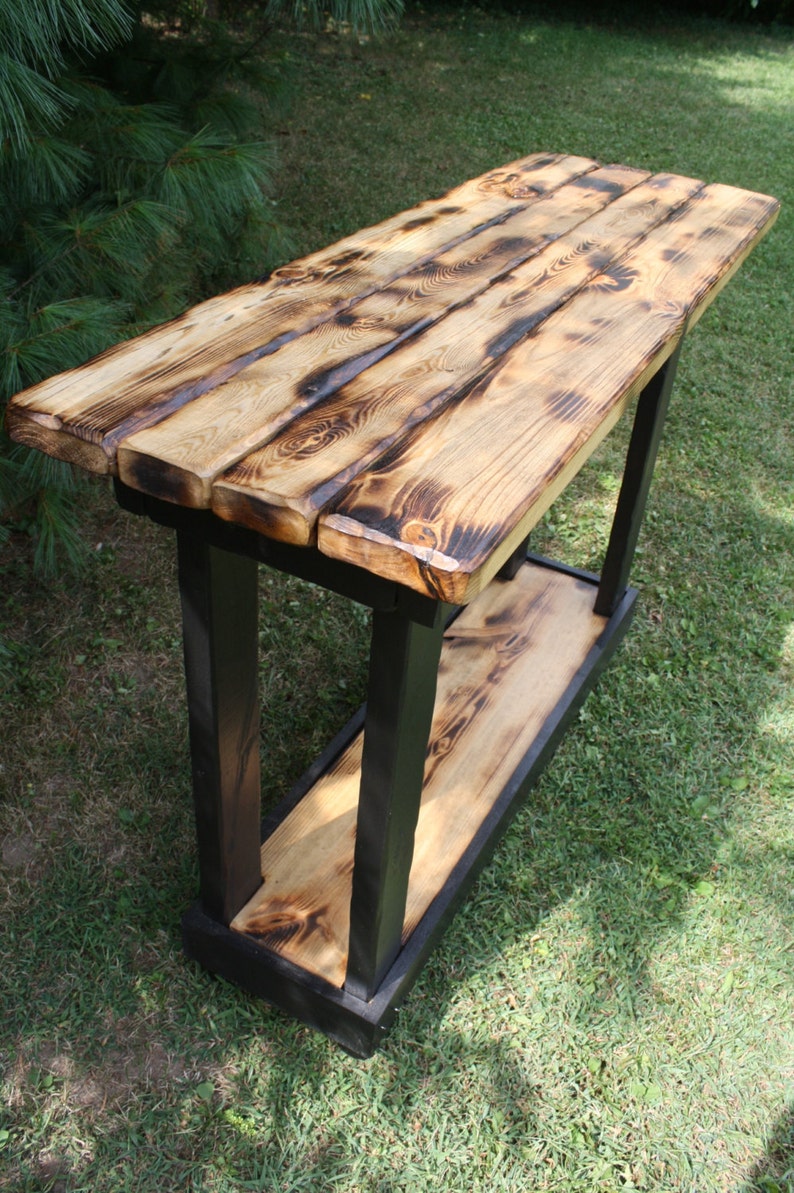 Reclaimed FIRE DAMAGED Wood by Unique Primtiques Golden Oak Stain Black ...