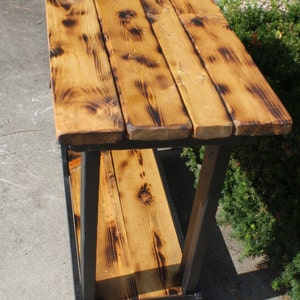 Reclaimed FIRE DAMAGED Wood by Unique Primtiques Golden Oak Stain Black ...
