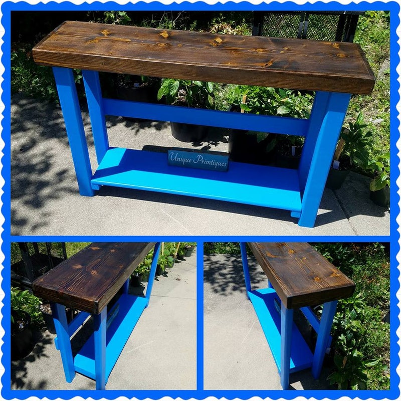 Blue Console Table - Etsy