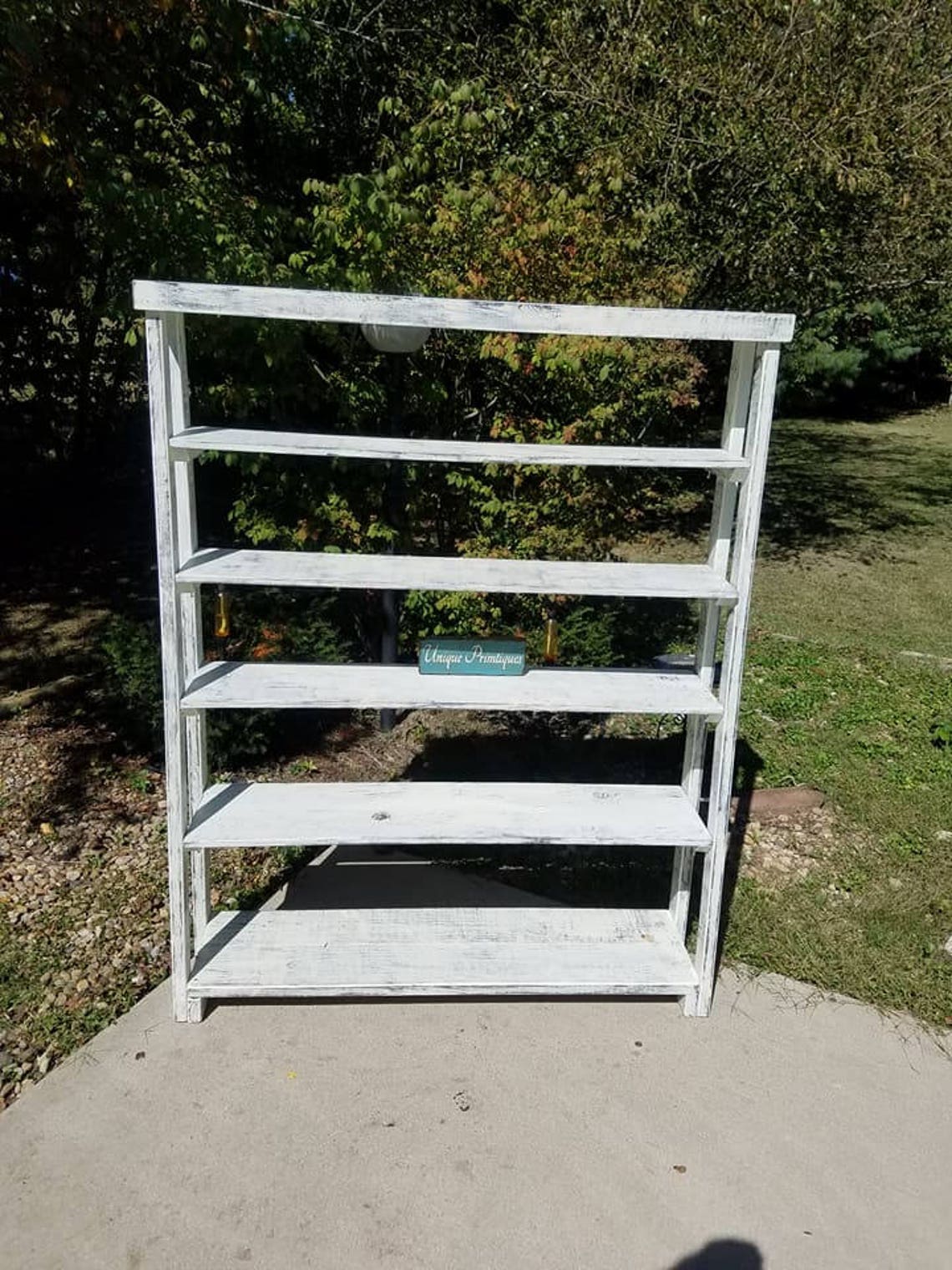 Rustic Solid Wood Bookcase Book Shelf Wall Shelving Unit | Etsy