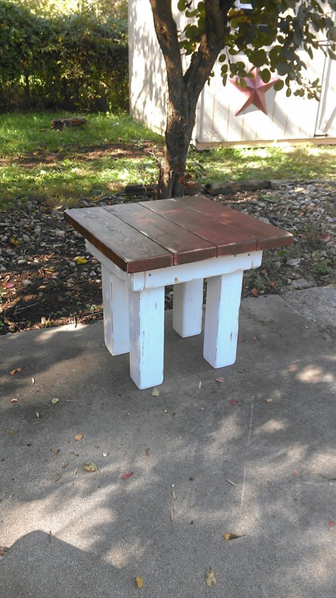 RUSTIC FARMHOUSE End Side Farm TABLE American Walnut Country - Etsy