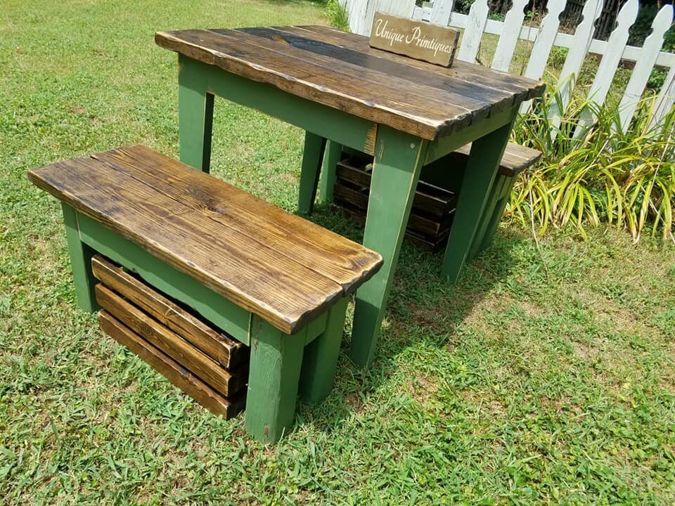 RUSTIC FARMHOUSE TABLE Farm House Kitchen Table Small Island | Etsy