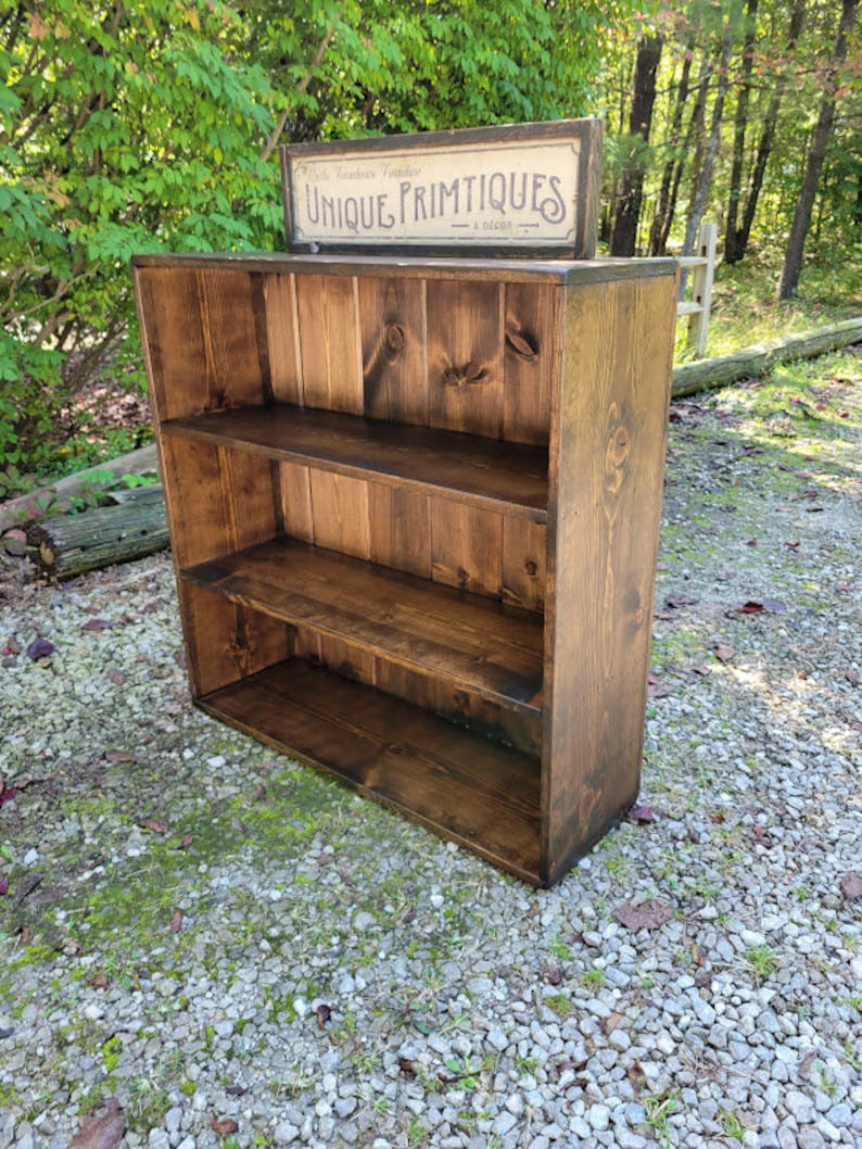 RUSTIC FARMHOUSE BOOKCASE Farm House Country Cabin Shelving Reclaimed ...