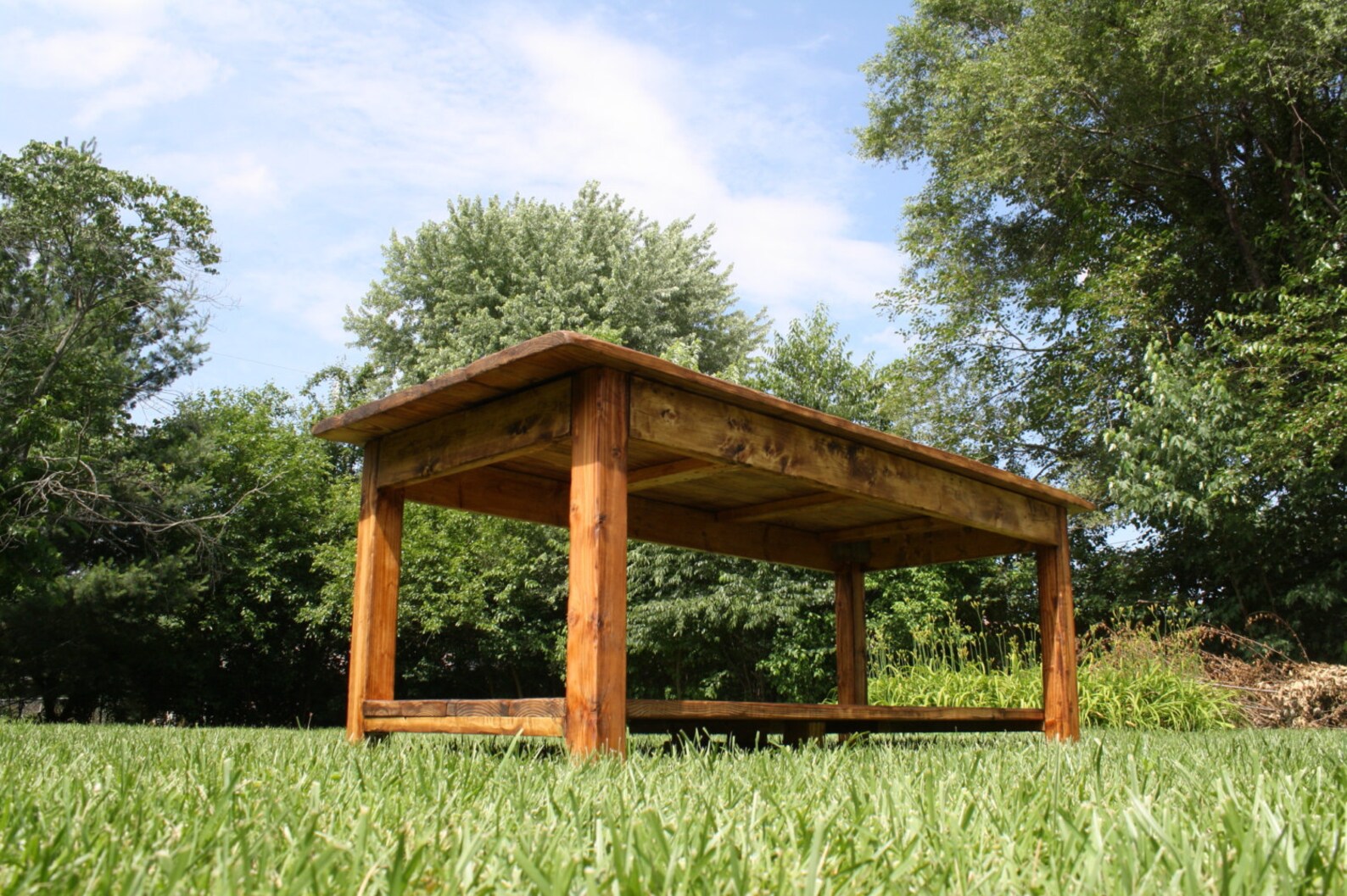 10-ft FARMHOUSE HARVEST TABLE Farm House Kitchen Dining Rustic Burnt ...
