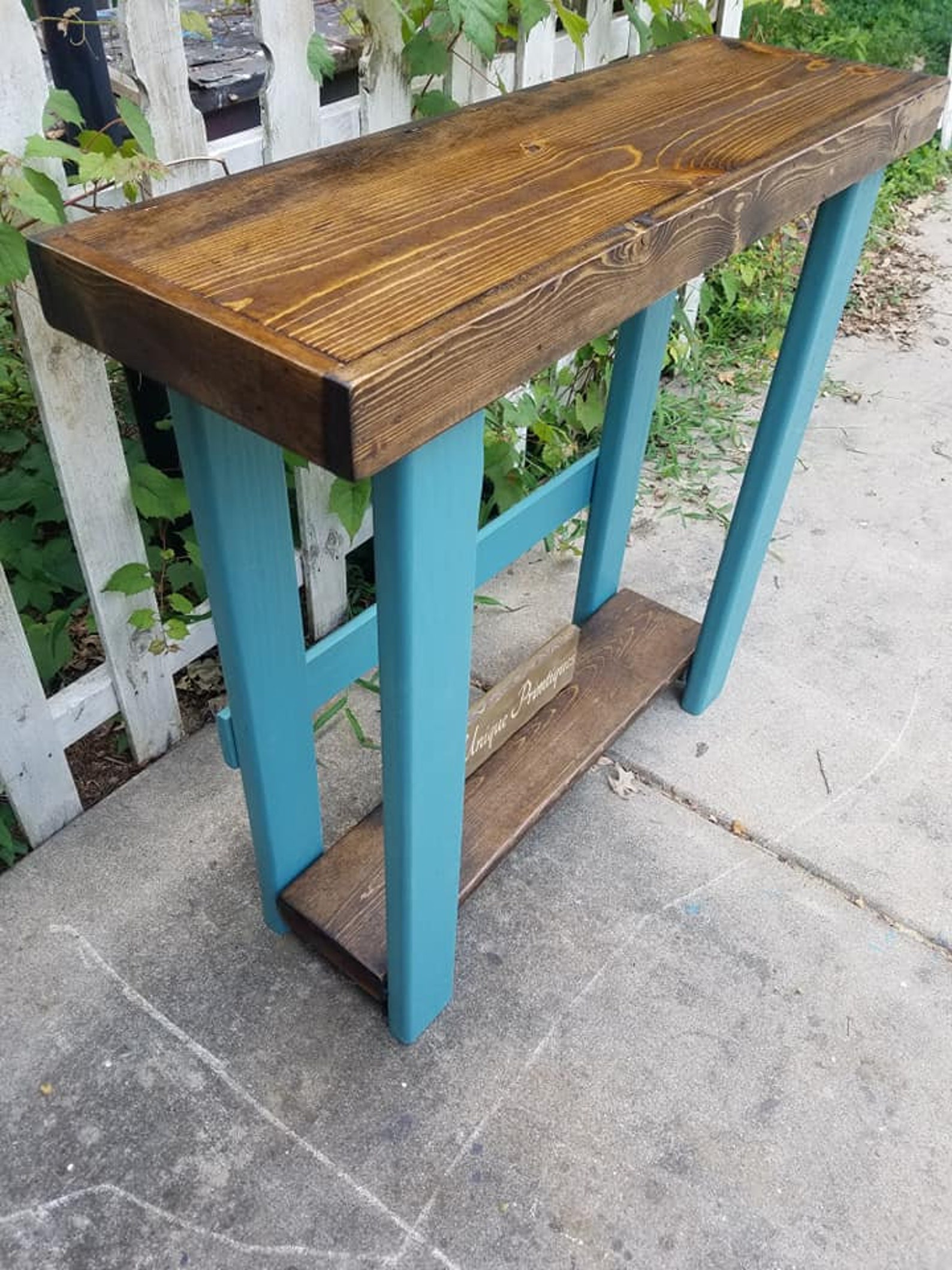 Rustic FARMHOUSE CONSOLE Sofa TABLE Entry Primitive Accent Tv | Etsy