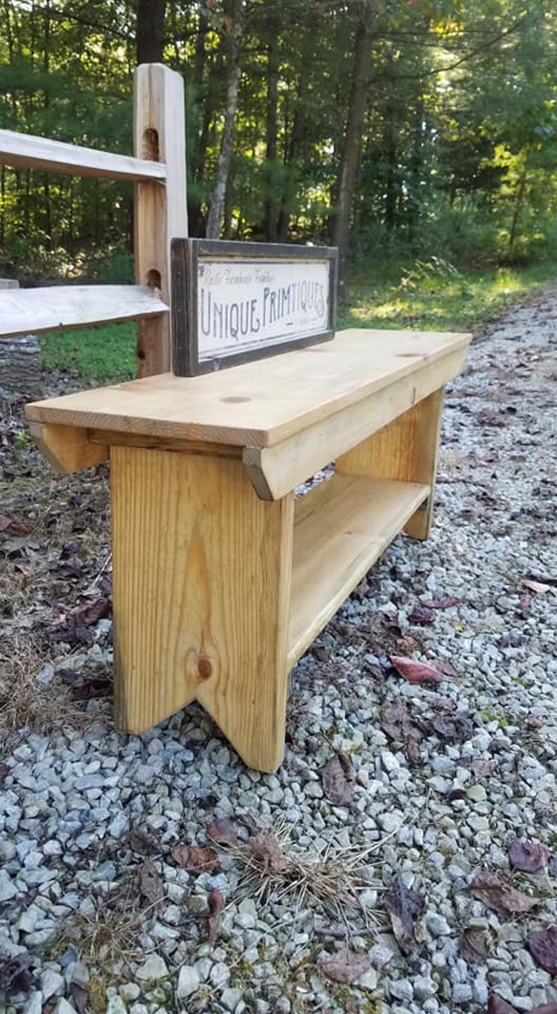 RUSTIC FARMHOUSE BENCH 11x48x18h Large Table Riser Mud Room - Etsy