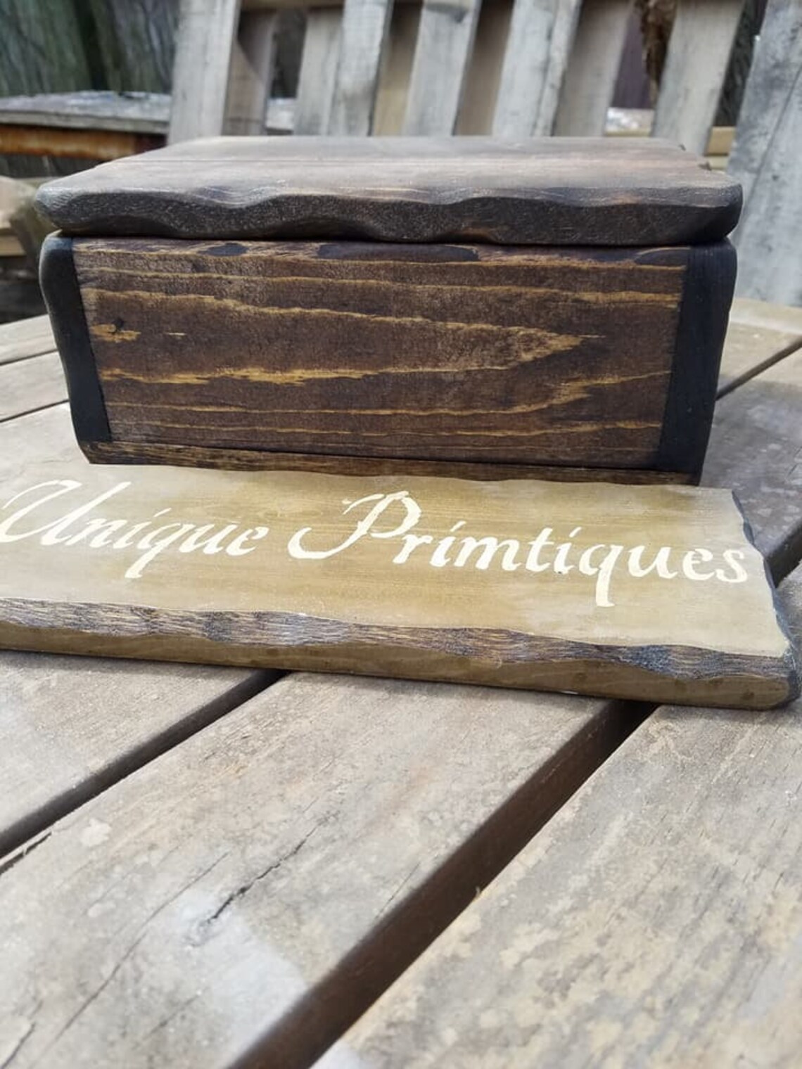 Rustic Nesting Lid Box Reclaimed Wood Tray Box Candle Holder - Etsy