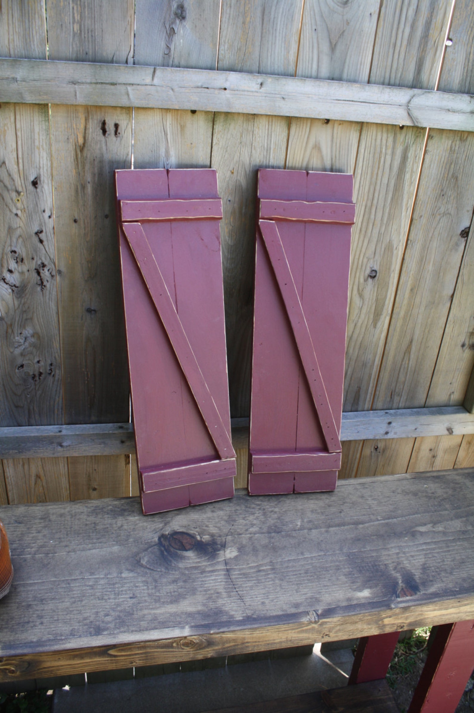 Rustic Wood SHUTTERS Distressed Country Living Life | Etsy