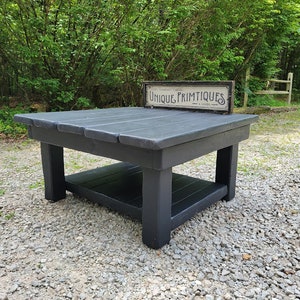 RUSTIC FARMHOUSE COFFEE Table Ext Large Square Shelf Farm House Living ...