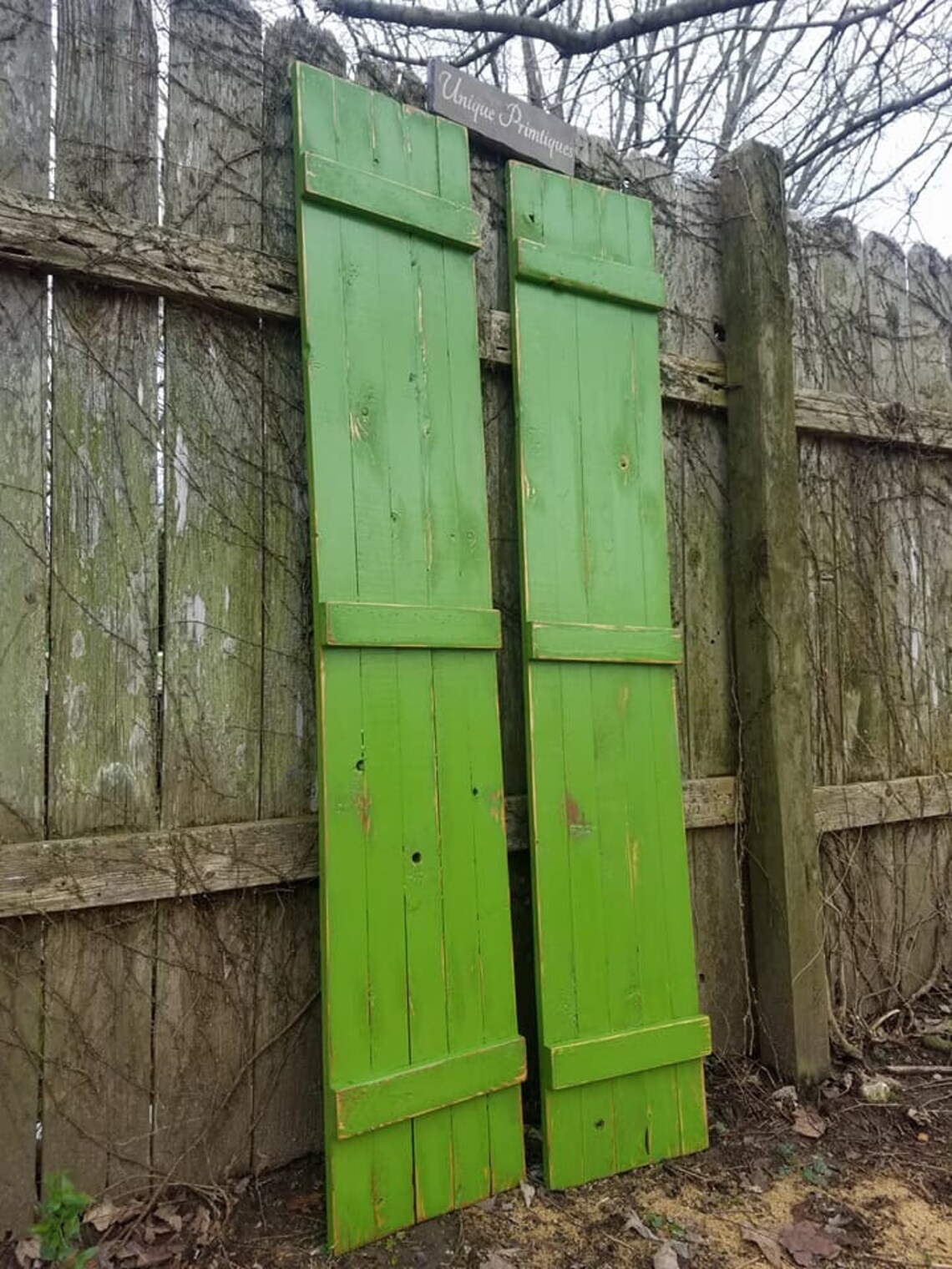 Rustic Coastal WOOD SHUTTERS 5-SLAT Country Barn Display - Etsy