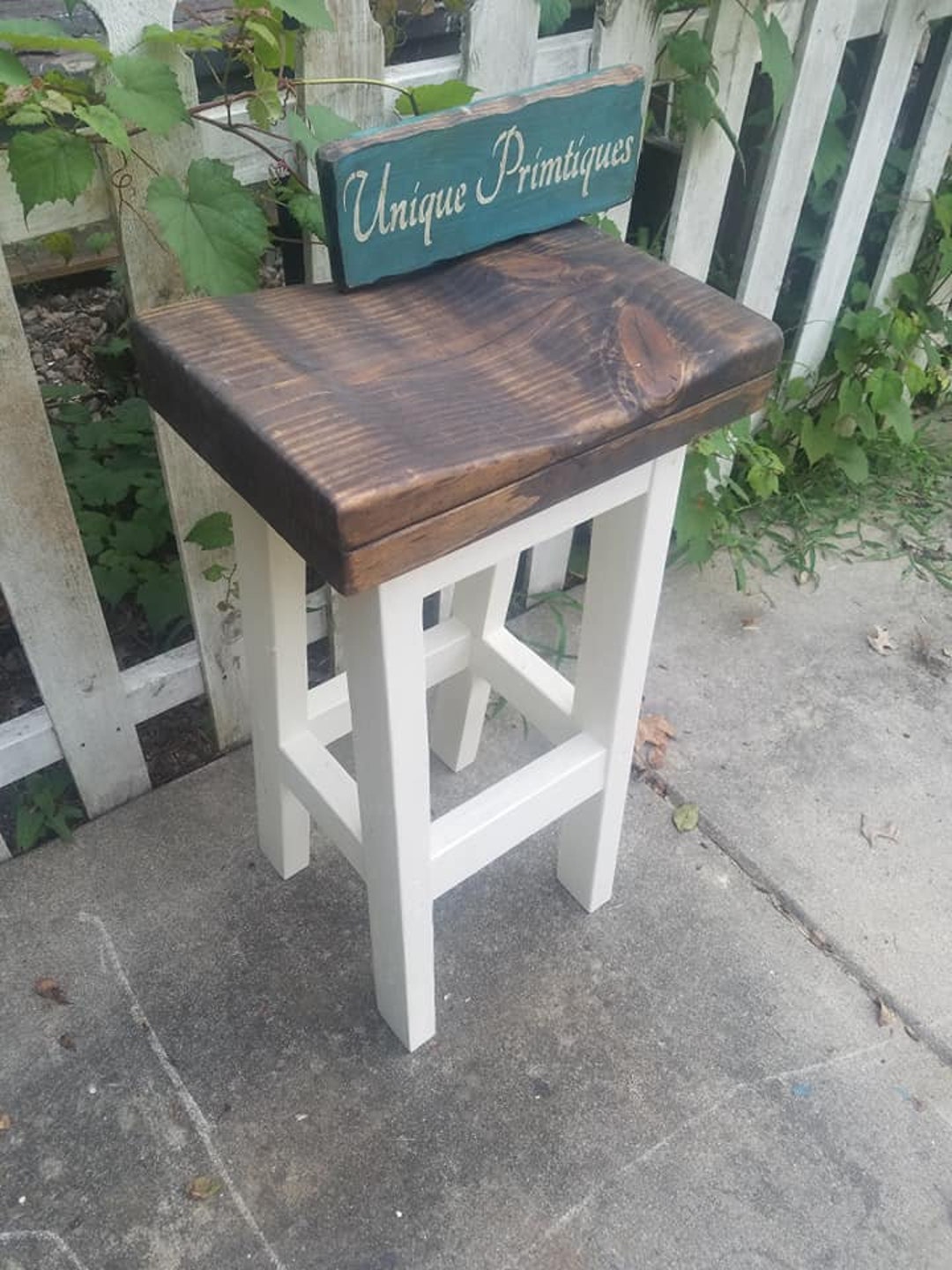 FARMHOUSE BAR STOOL Rustic Farm House Kitchen Tall or Short Reclaimed ...
