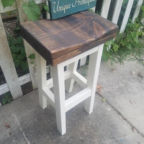 RUSTIC FARMHOUSE BAR Stool Farm House Kitchen Dining Bench - Etsy