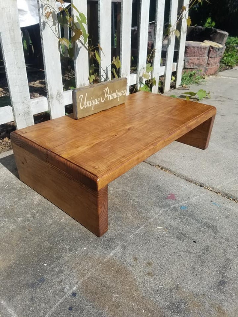 LARGE Rustic Table Riser Bench Centerpiece TV Computer Monitor Cake ...