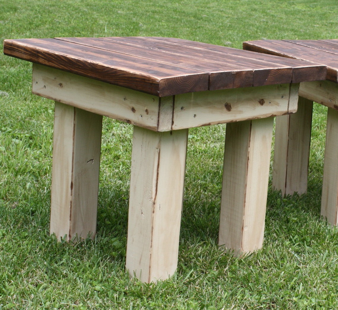 RUSTIC FARMHOUSE End TABLE Farm House Reclaimed Wood American Walnut ...