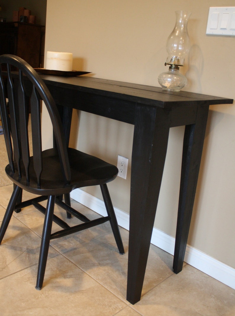 Primitive Black Computer DESK Tall Hall Sofa Entry Craft Table - Etsy