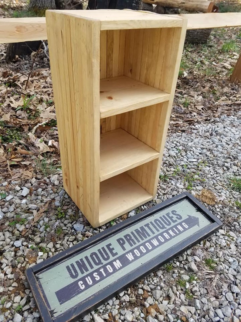 Small RUSTIC BOOKCASE Bookshelf Bathroom Kitchen Wine Crate - Etsy