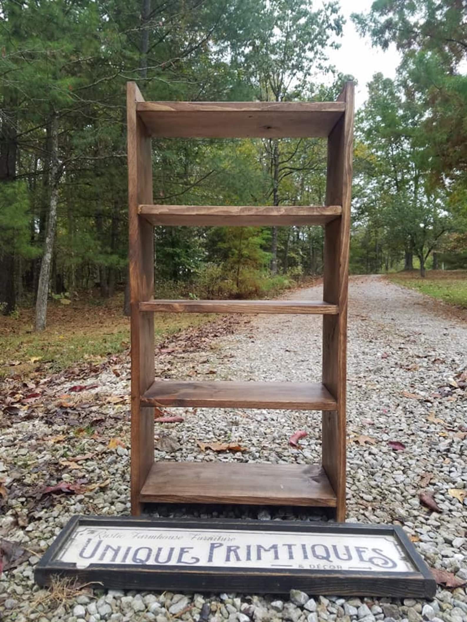 RUSTIC FARMHOUSE LADDER Bookcase Farm House Shelving Reclaimed | Etsy