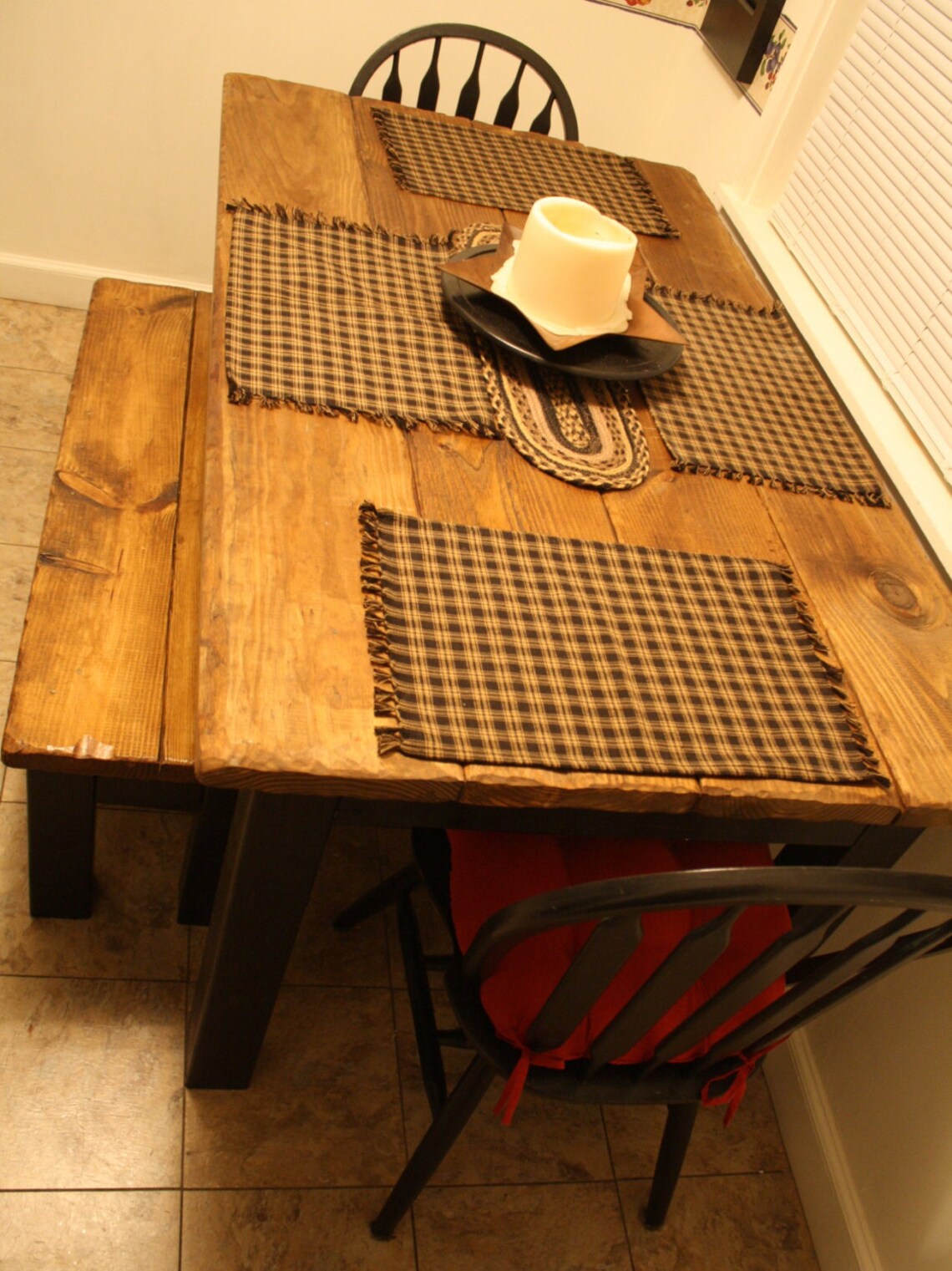 Rustic TABLE Cabin Farmhouse Kitchen FARM HOUSE Dining | Etsy