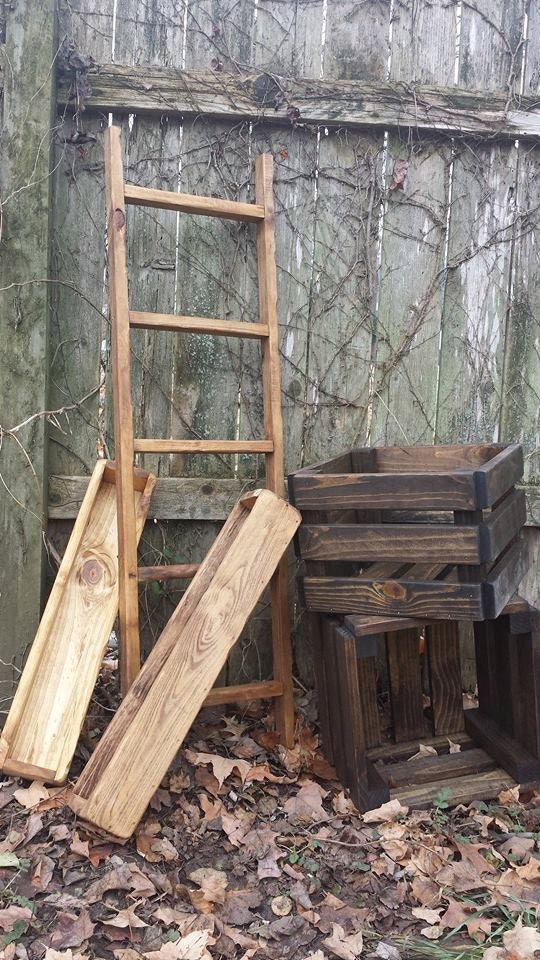 Rustic Primitive Wood Ladder Quilt Blanket Scarf Tie Towel | Etsy