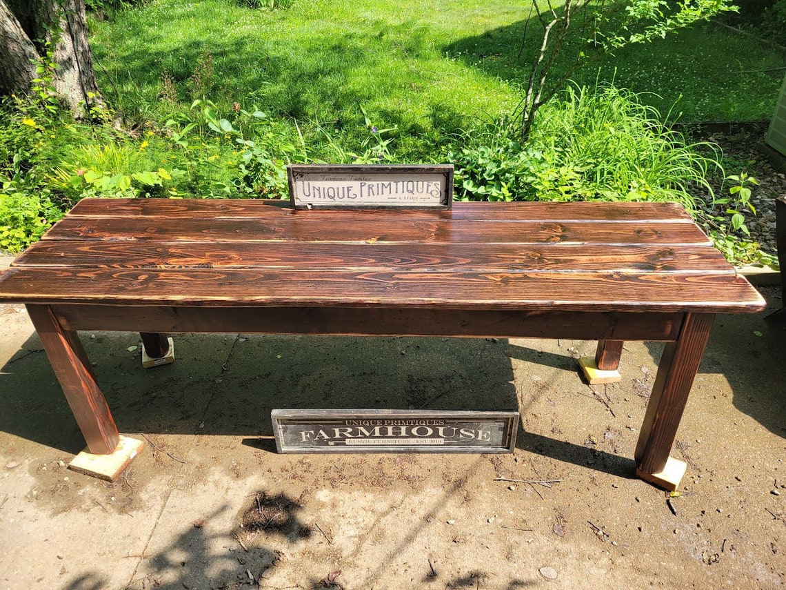 Rustic FARMHOUSE TABLE Wood Farm House Kitchen Dining - Etsy