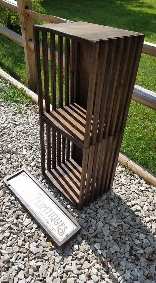 Rustic FARMHOUSE Wood CRATES x2 Reclaimed Wood Bathroom | Etsy