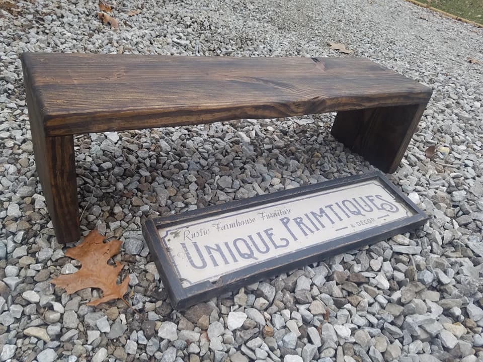 Rustic TABLE RISER Bench Large Centerpiece TV Entertainment | Etsy