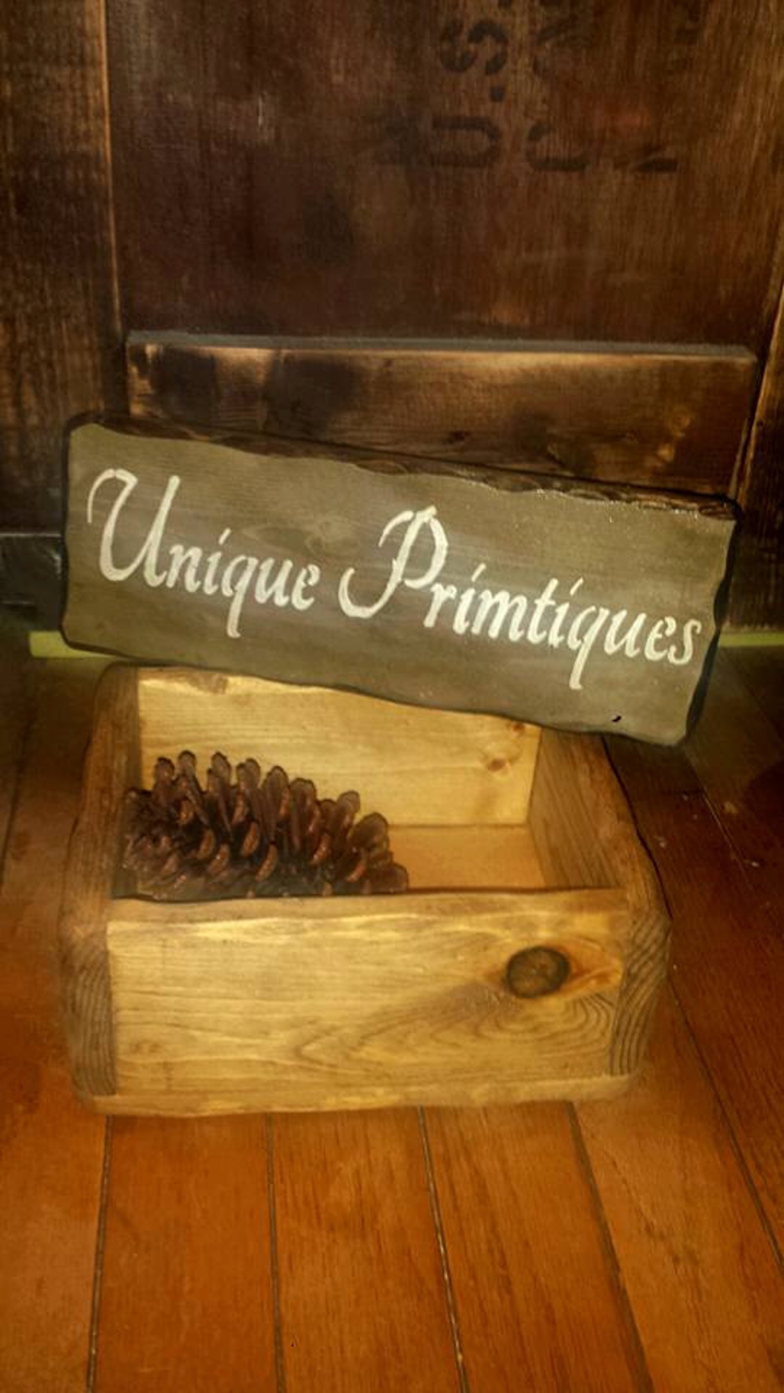 Rustic Reclaimed Wood Tray Box Candle Holder - Etsy