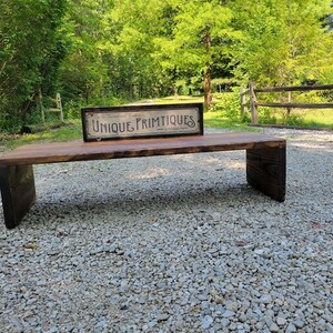 Rustic TABLE RISER Floor Desk Bench Large Centerpiece TV Entertainment ...