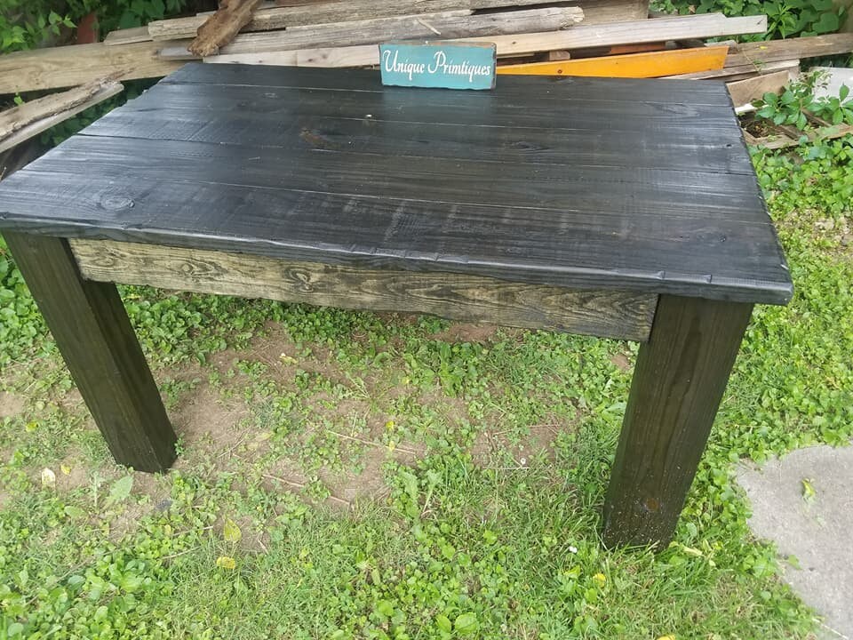 Rustic FARM TABLE Reclaimed Wood Farm House Primitive Country Cabin ...
