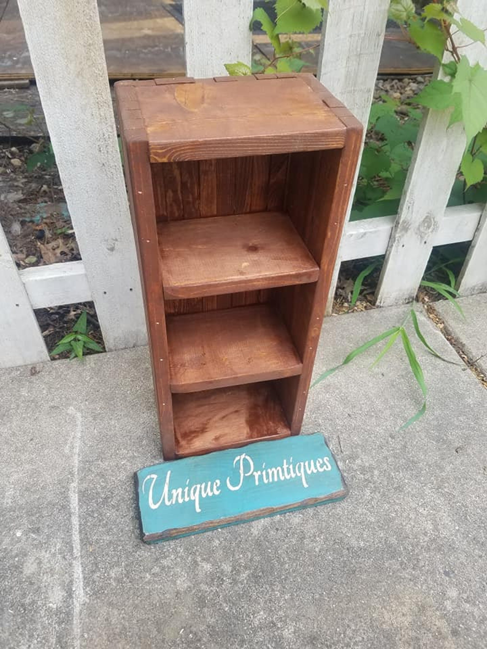 Small RUSTIC BOOKCASE Bookshelf Bathroom Kitchen Wine Crate | Etsy