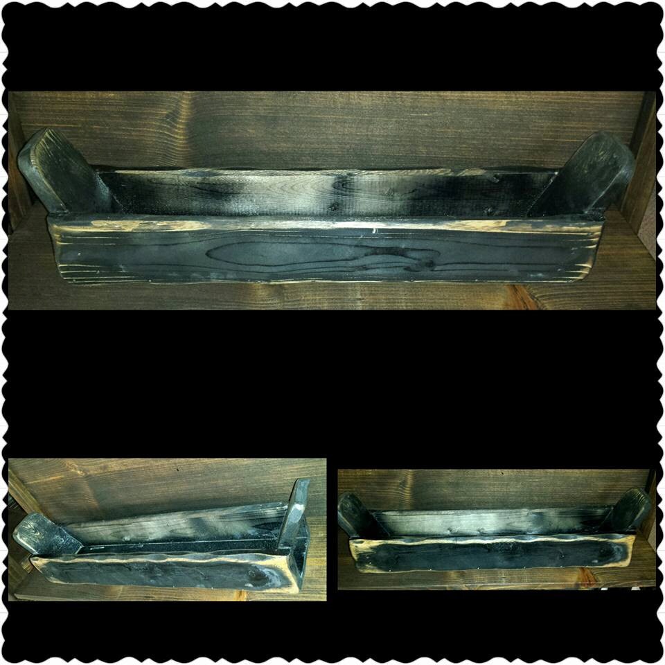 Grungy Primitive Salvaged Wood Tray BOX Candle Holder | Etsy