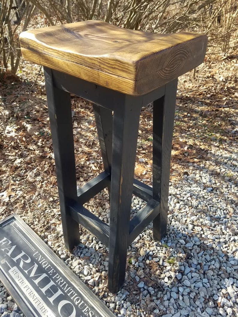 RUSTIC FARMHOUSE BAR Stool Farm House Country Kitchen White | Etsy